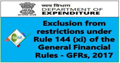 Exclusion from restrictions under Rule 144 (xi) of the General ...