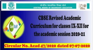 CBSE Revised Academic Curriculum for classes IX-XII for the academic ...