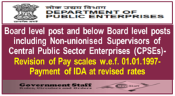 Revision of Pay scales w.e.f. 01.01.1997- Payment of IDA at revised ...