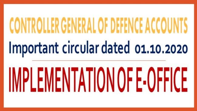 Implementation of e-Office - CGDA Circular » Central Government Staff ...