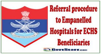 Referral procedure to Empanelled Hospitals for ECHS Beneficiaries ...