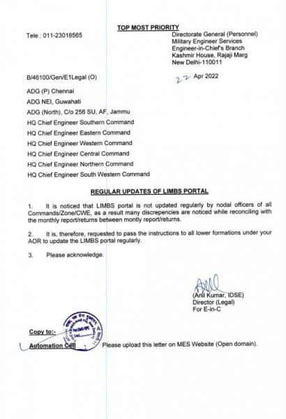 Regular updates of Limbs Portal regularly - MES order » Central ...