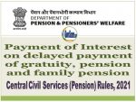 Payment of Interest on delayed payment of gratuity, pension and family ...