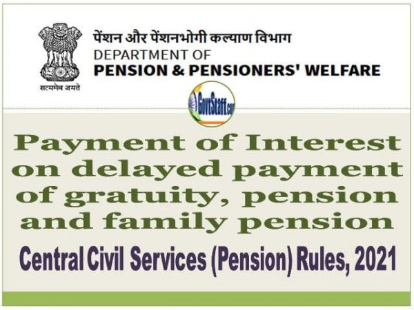 Payment of Interest on delayed payment of gratuity, pension and family ...