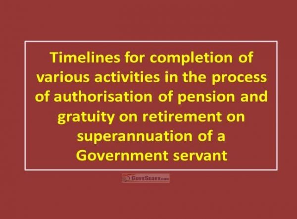 Process of authorisation of pension and gratuity on retirement on ...