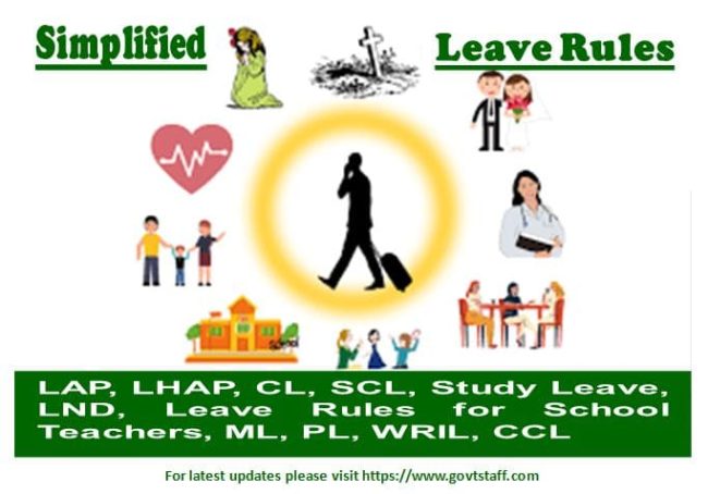 Simplified Leave Rules – LAP, LHAP, CL, SCL, Study Leave, LND, Leave ...