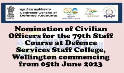 Nomination of Civilian Officers for the 79th Staff Course at Defence ...
