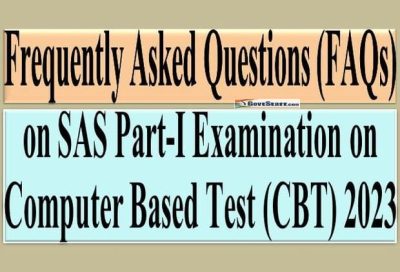 Frequently Asked Questions (FAQs) on SAS Part-I Examination on Computer ...