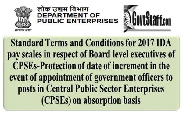 Clarification on Increment Date for Absorbed Officers in CPSEs: 2017 ...